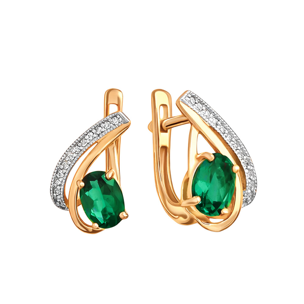 серьги из золота, с бриллиантами