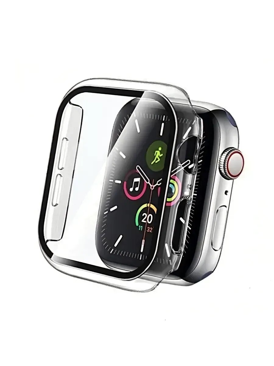 Защитное стекло Anank, для Apple Watch, 41 мм, прозрачное, с бампером