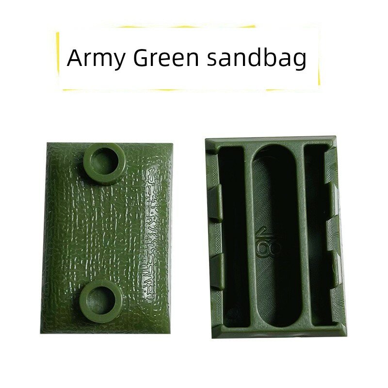 Военные песочные мешки для препятствий, оливково-зеленый цвет, 50 шт, размер 2.3x1.5см, совместимость с LEGO для