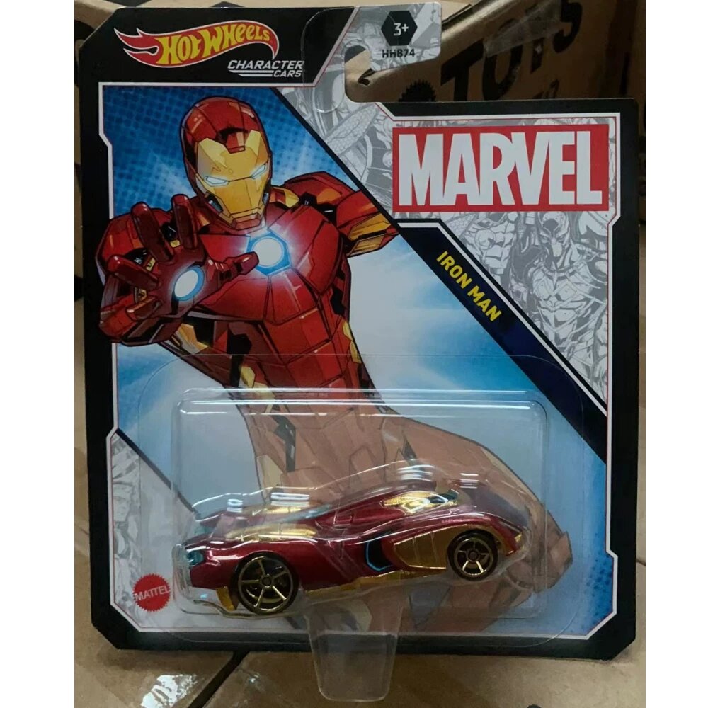 Hot Wheels Железный Человек Алюминиевая Модель Автомобиля для Мальчиков, Коллекционная Игрушка из Классического Фильма,