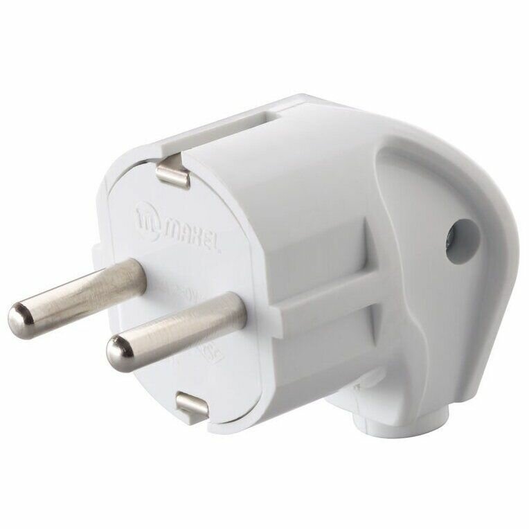 Вилка Makel белая угловая с/з 10027 1шт