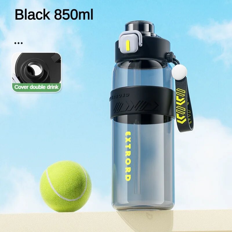 Dawndesslo спортивная бутылка для воды 850 мл Черный, Black