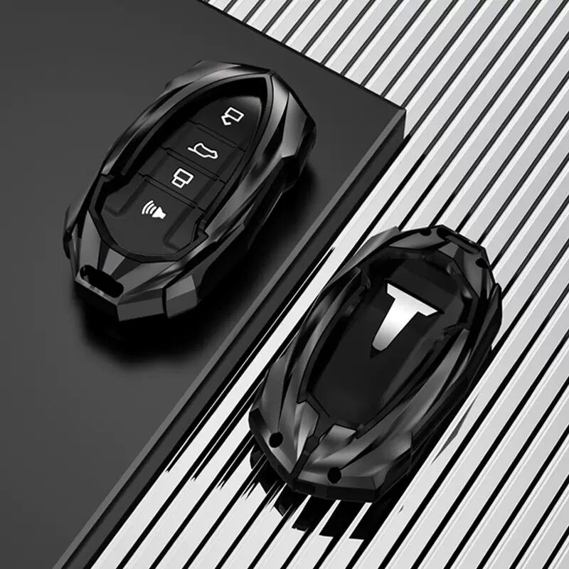 Премиум-ключевой чехол Phantom Armor для Wey VV5/VV6/VV7 - темно-серый с черным оттенком, одинарная оболочка, прочный