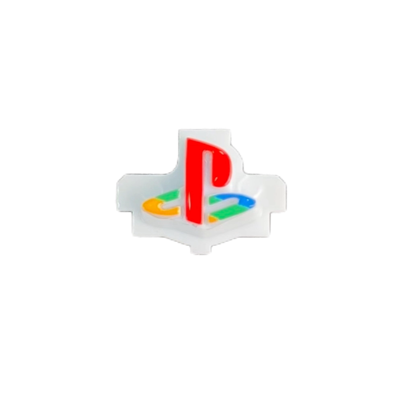 Кнопка с логотипом на белом фоне для PS5 контроллера, 30-летие