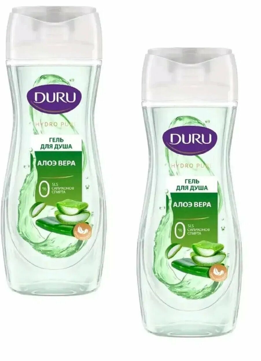 Гель Duru для душа Hydro Pure Алоэ, 250мл 2шт