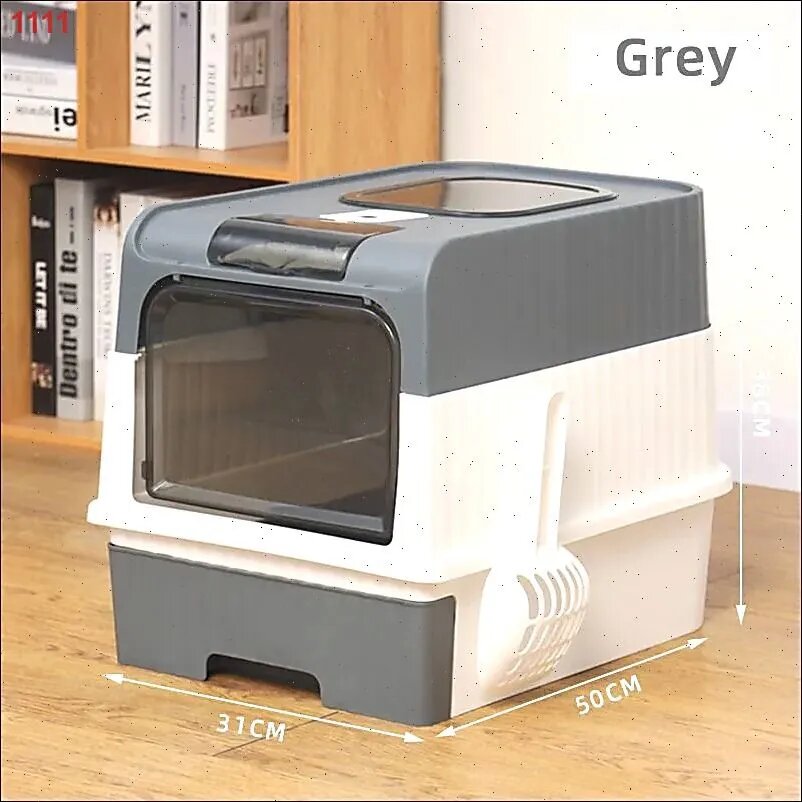 Лоток для кошек SmartBase большой, закрытый кошачий туалет, домик