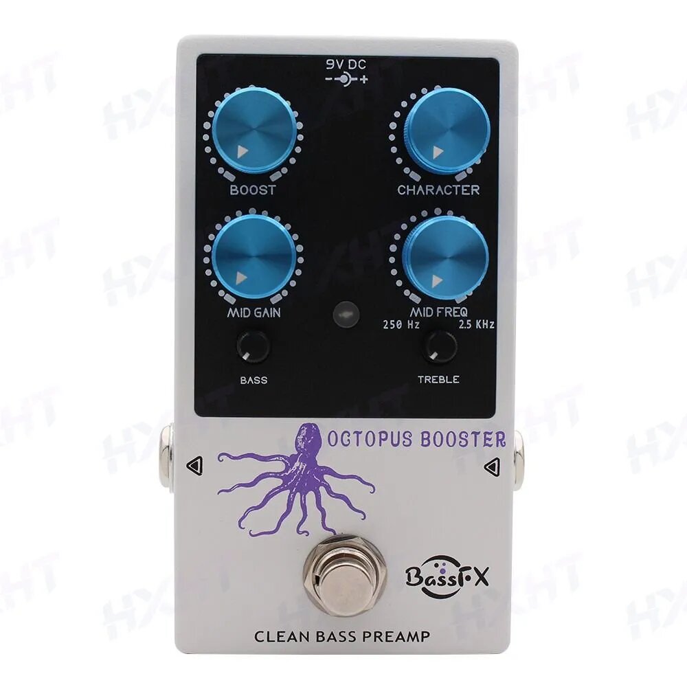 FANMUZK OCTOPUS BOOSTER Bassfx Педаль Предусилитель Эффектов Для Бас-Гитары 3-полосный Эквалайзер Тру Байпас