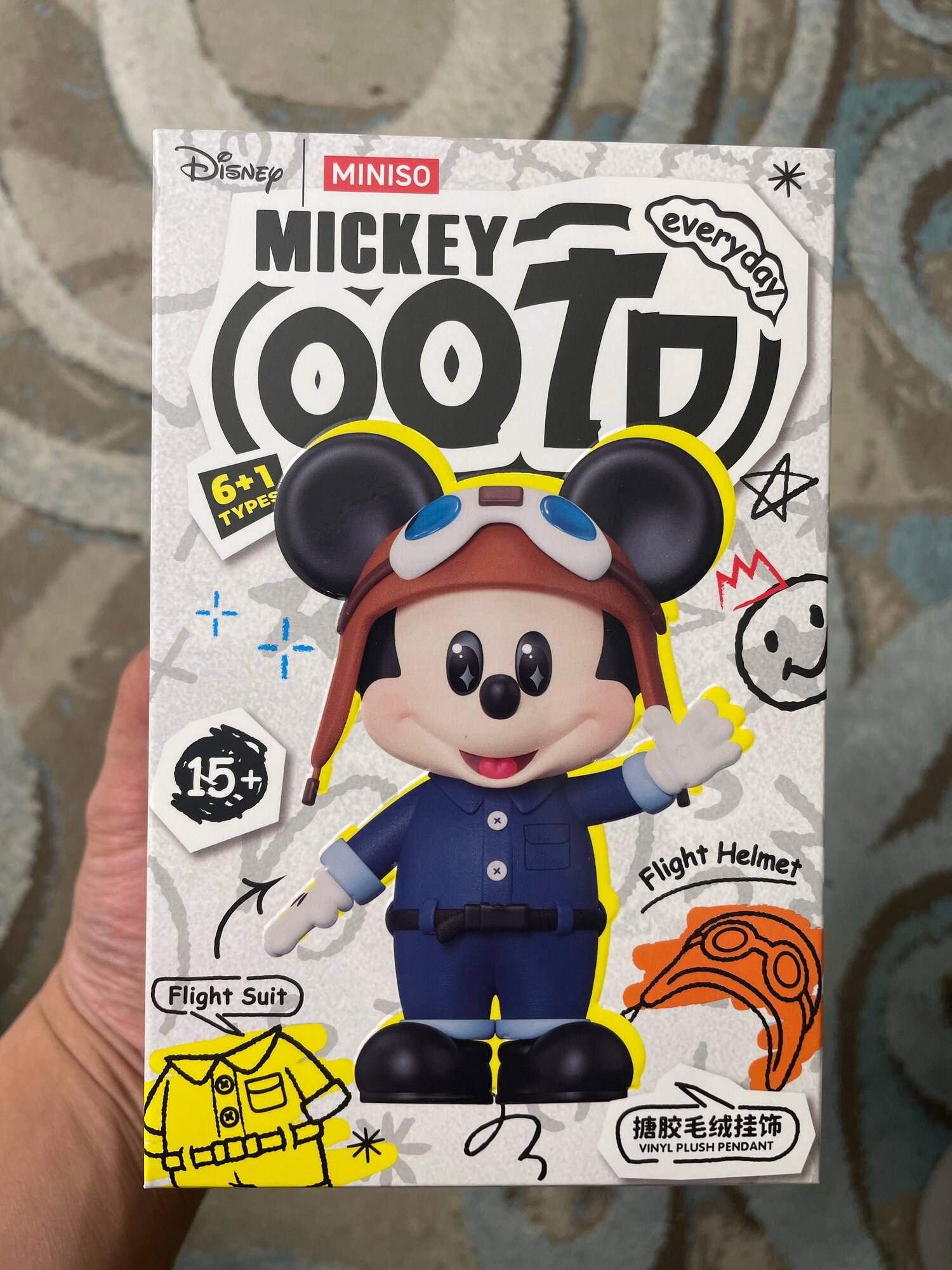 Disney Микки Маус игрушка MINISO Mickey Mouse OOTD Blind box Стекающаяся кукла сюрприз случайный вид 1 шт COCO.TOY