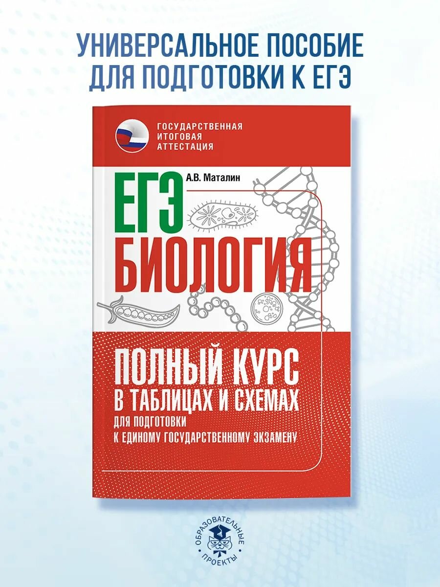 ЕГЭ. Биология. Полный курс в таблицах и схемах