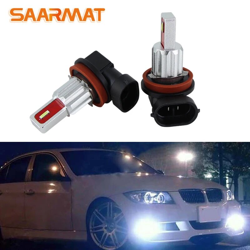 2 светодиодные лампы H11 белого цвета для BMW X5 X6 X3 E71 E70 E83 F25 E53 E90