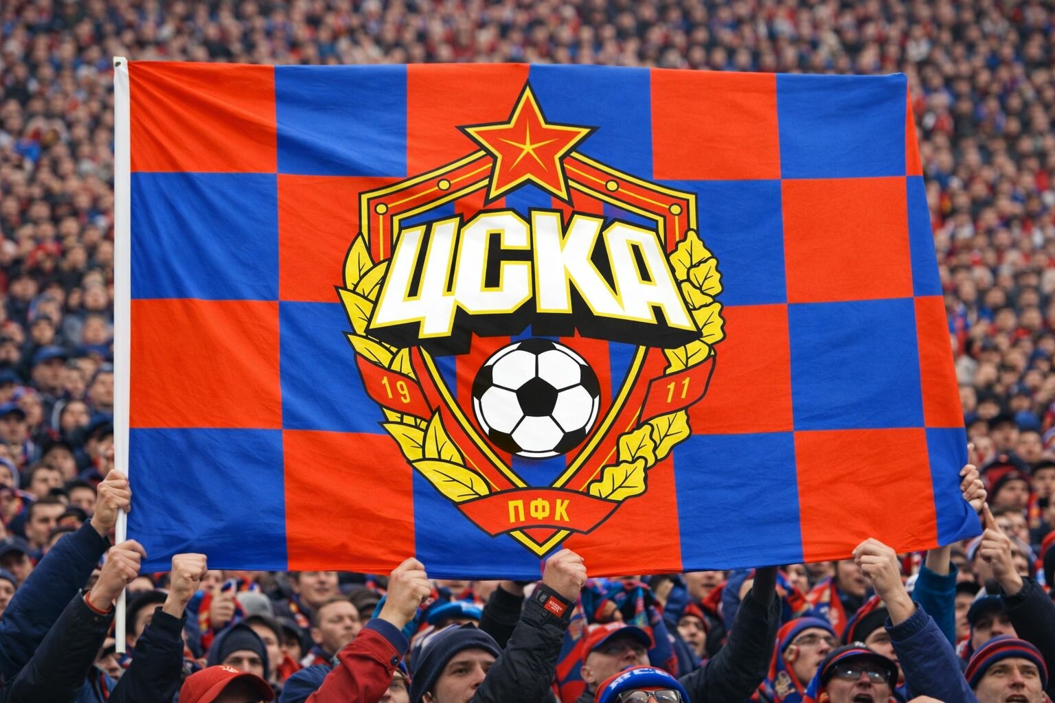 Флаг ЦСКА Москва90х130 см