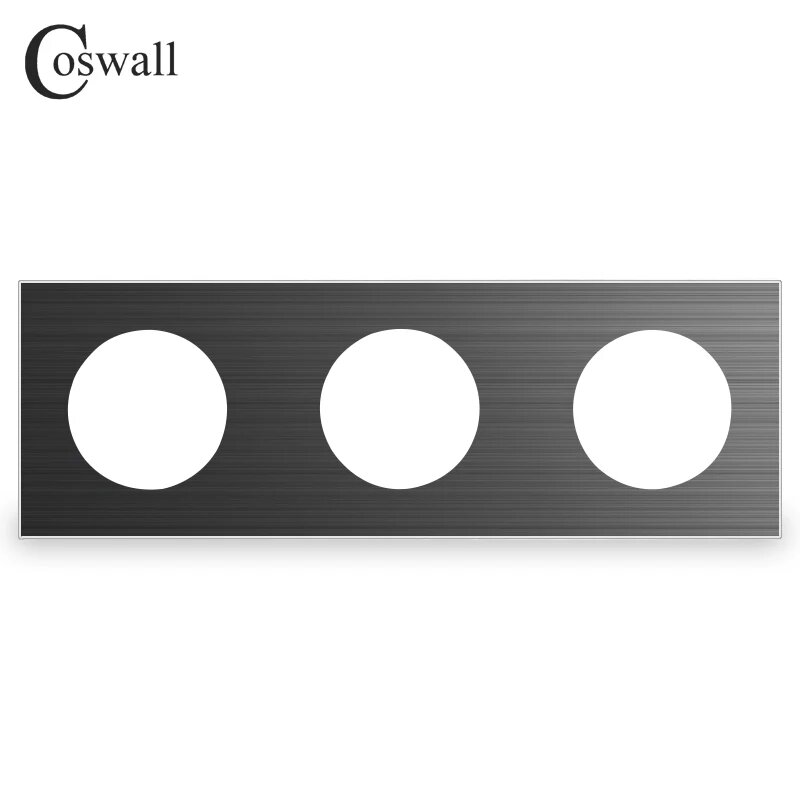 COSWALL Triple выключатель черный
