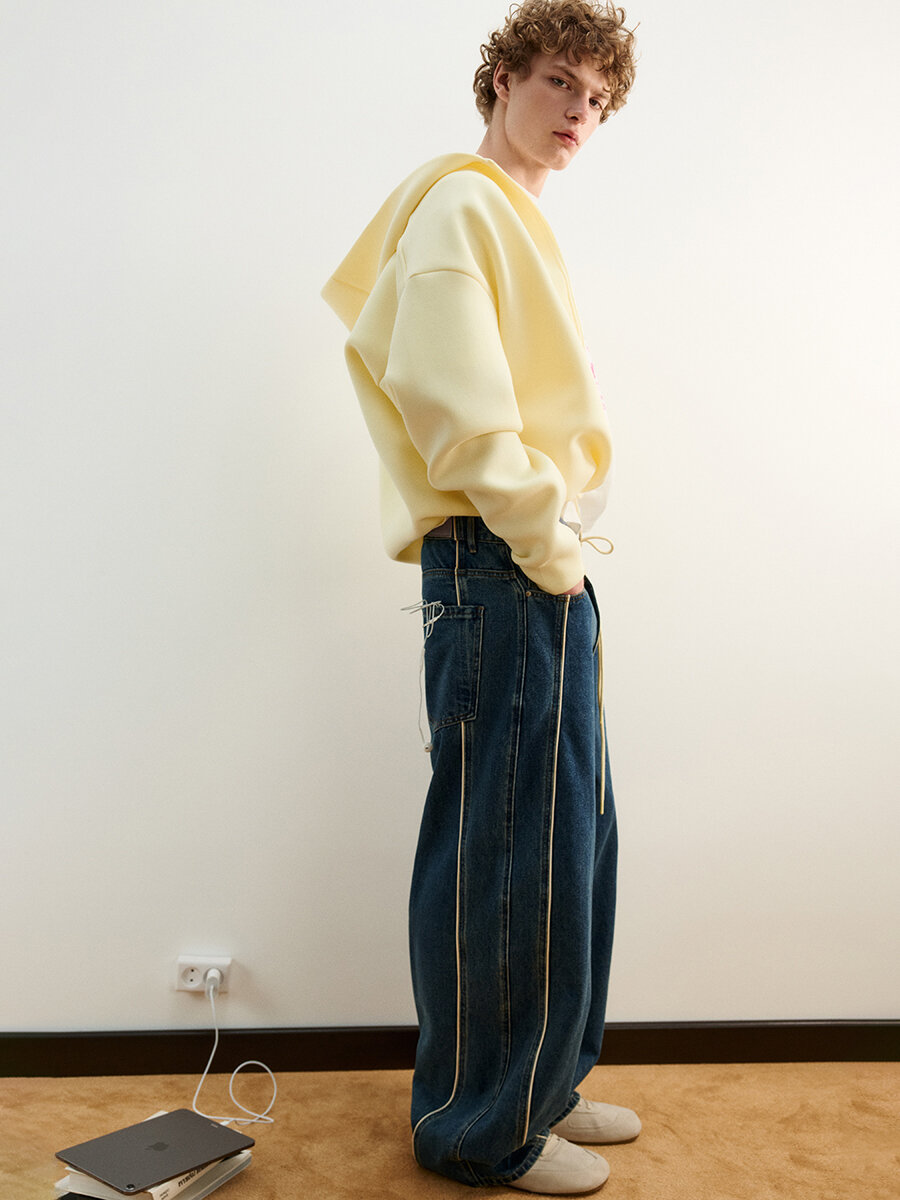 Джинсы широкие casual 