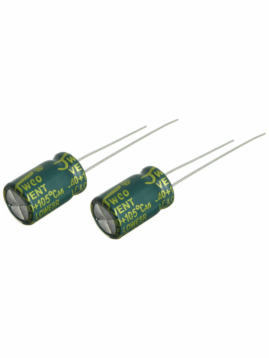 Конденсатор 470мкФ 25В 8*12мм 105С (упаковка 2шт) JWCO LF471M1EBKJ0812EGN 810мА 4000час