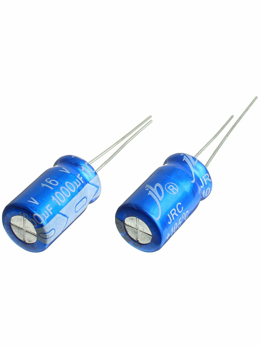 Конденсатор 1000мкФ 16В 10*17мм 105С (упаковка 2шт) JB JRC1C102M05001000170000B 1210мА 2000час