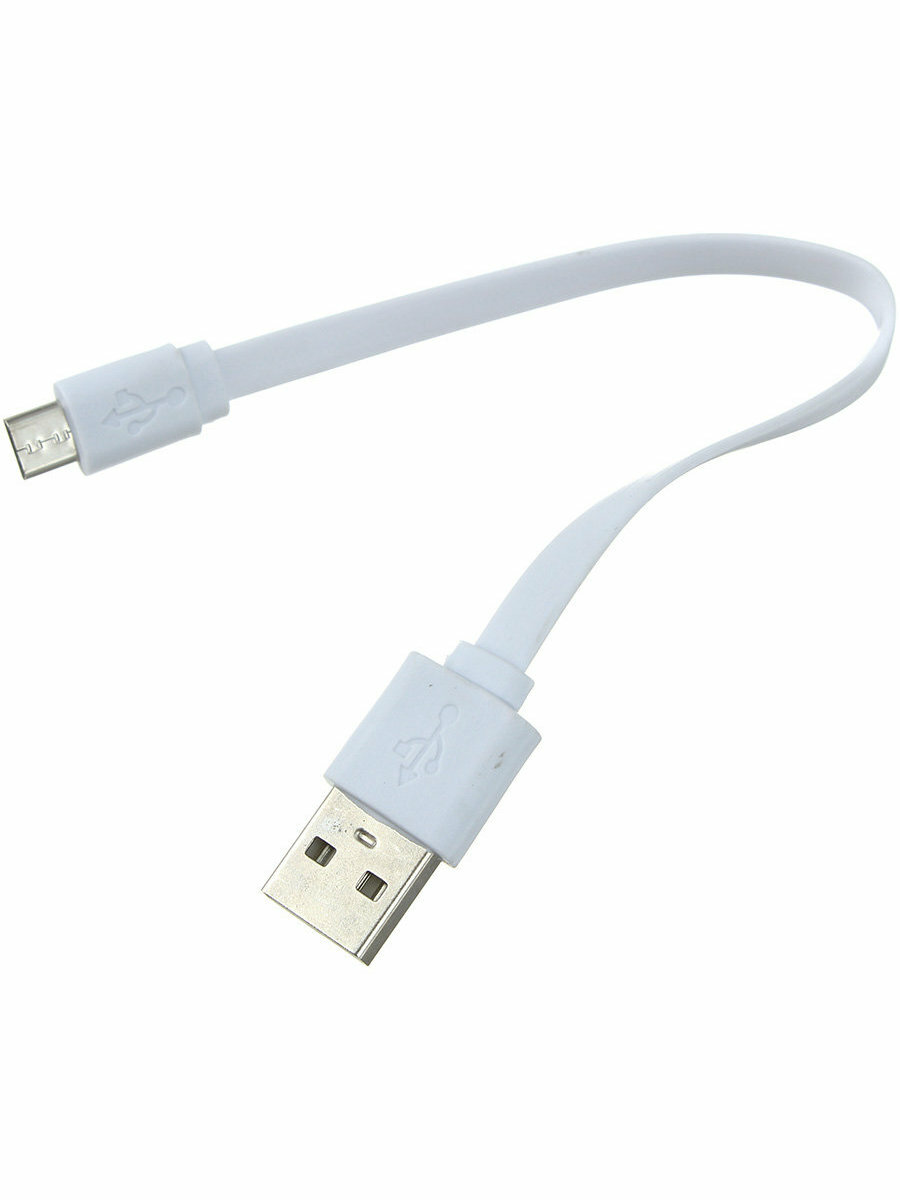 Переходник USB A-microUSB B 5PIN 0.2м no OTG, только зарядка, белый