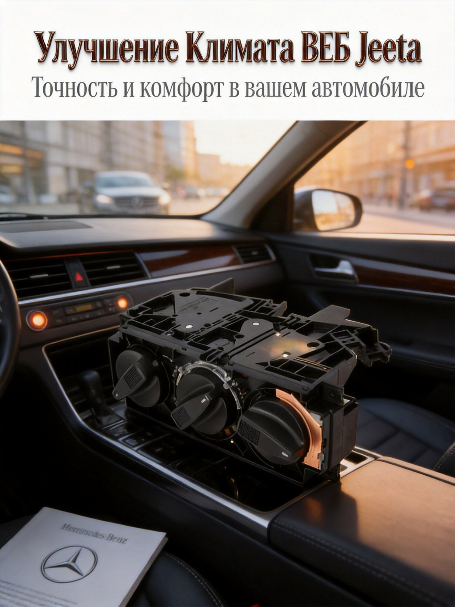 Переключатель управления обогревателем салона для VW Golf Jetta MK3 1992-1998, Vento, T4 и Cabrio 1999-2002, черный пластик