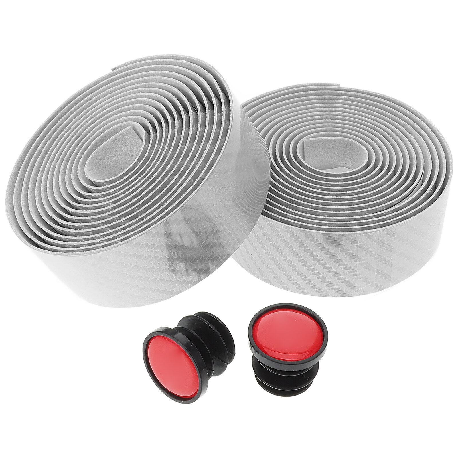 Ремешки для руля шоссейного велосипеда, противоскользящие ремни для велосипеда, рули для фикс-велосипедов, персонализированные обмоточные ремни, аксессуары для велоспорта (ремешки для руля с текстурой карбона - серебристые).