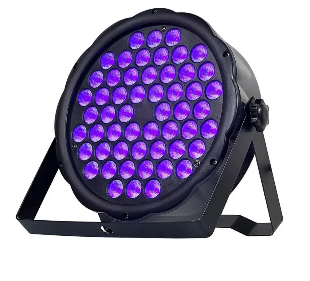 Ультрофиолетовый прожектор 54 на 3 watt, сценический цвет.