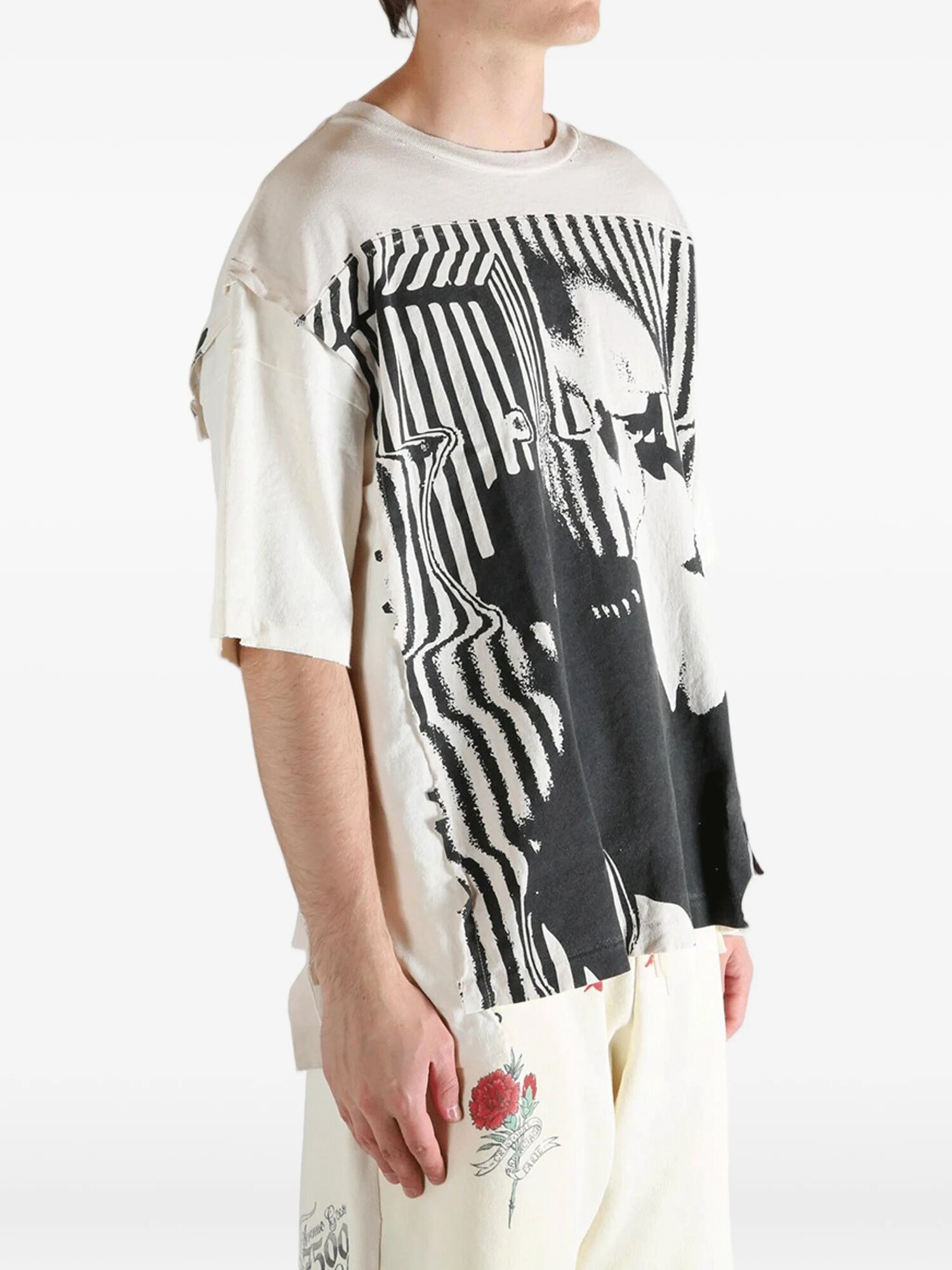 Футболка RIVINGTON roi Rebis Moda Apocrypha Quad Tee, размер 48, бежевый/белый — фото 1