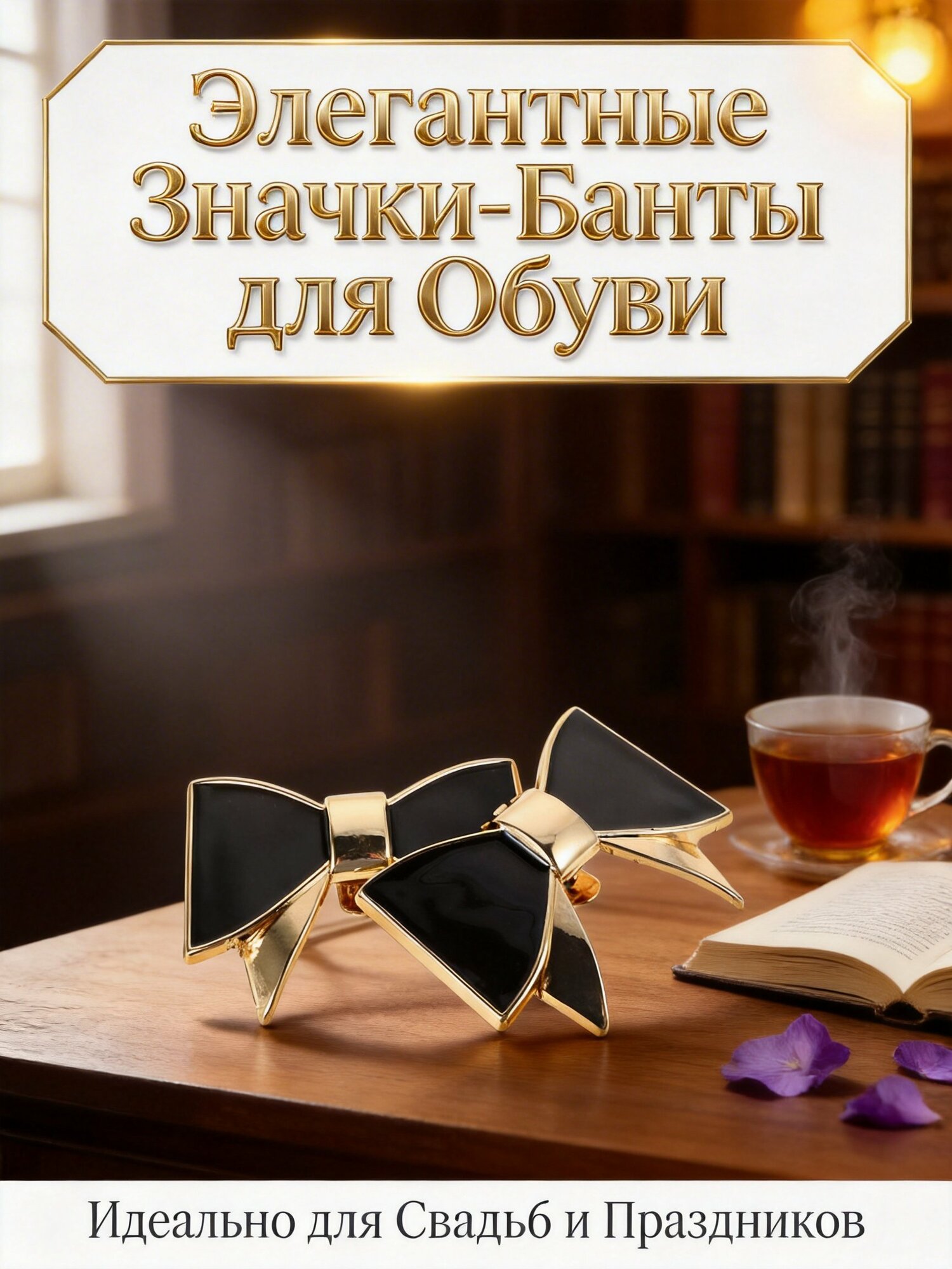 Заколки для женских туфель, набор 2 шт из цинкового сплава черные для свадебных праздников и украшения высоких каблуков