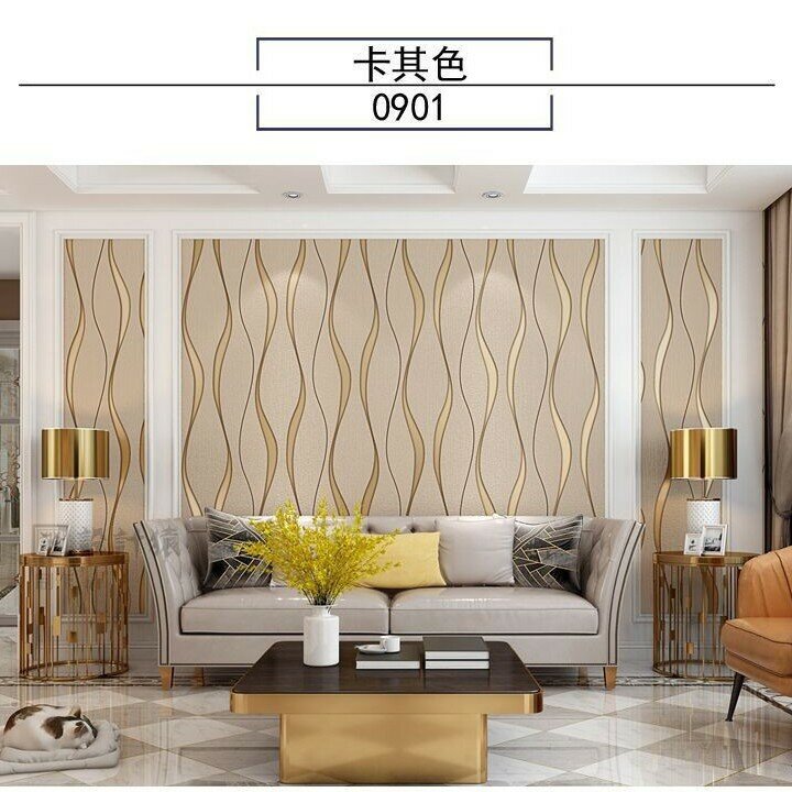 Современные минималистичные 3D-обои с эффектом водной ряби из нетканого материала с текстурой изогнутого бархата под оленью кожу для стен за телевизором.