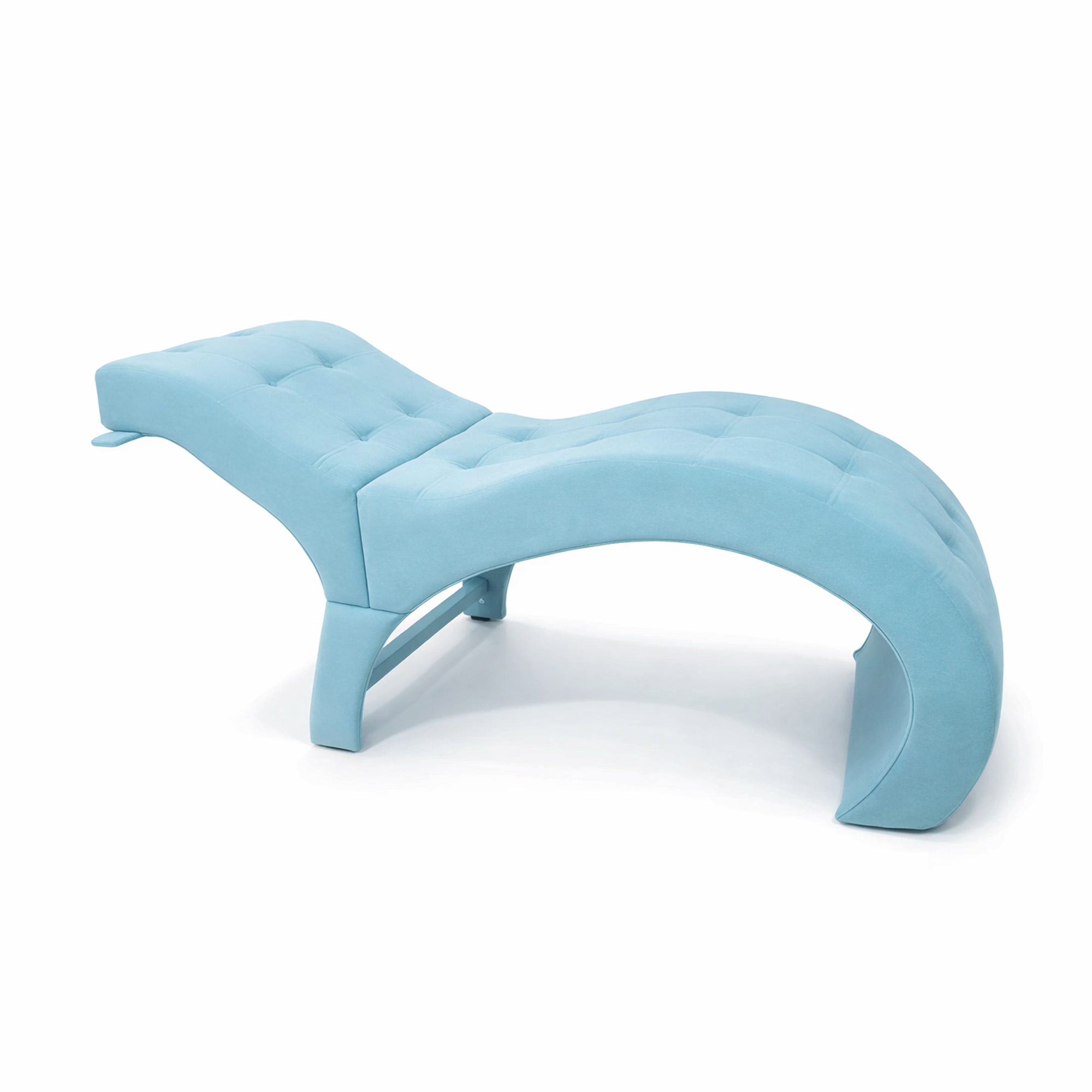 Анатомическая Кушетка для наращивания ресниц Шашки Голубой Велюр с креплением для лампы (изголовье 75см), Oscar Mint