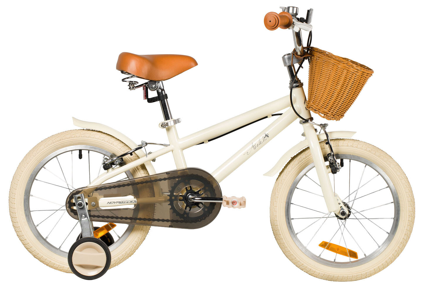 Детский велосипед Novatrack Adele 14" (2026) 14 Бежевый (95-110 см)