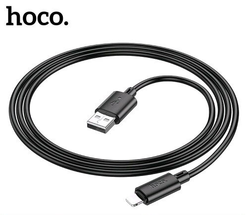 Кабель USB для iPhone Lightning (8pin) 1м, 2,4А, черный*********