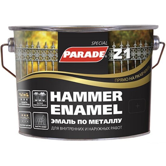 Эмаль антикоррозионная по металлу Parade Z1 (2,5 л) гладкая белая 8307656
