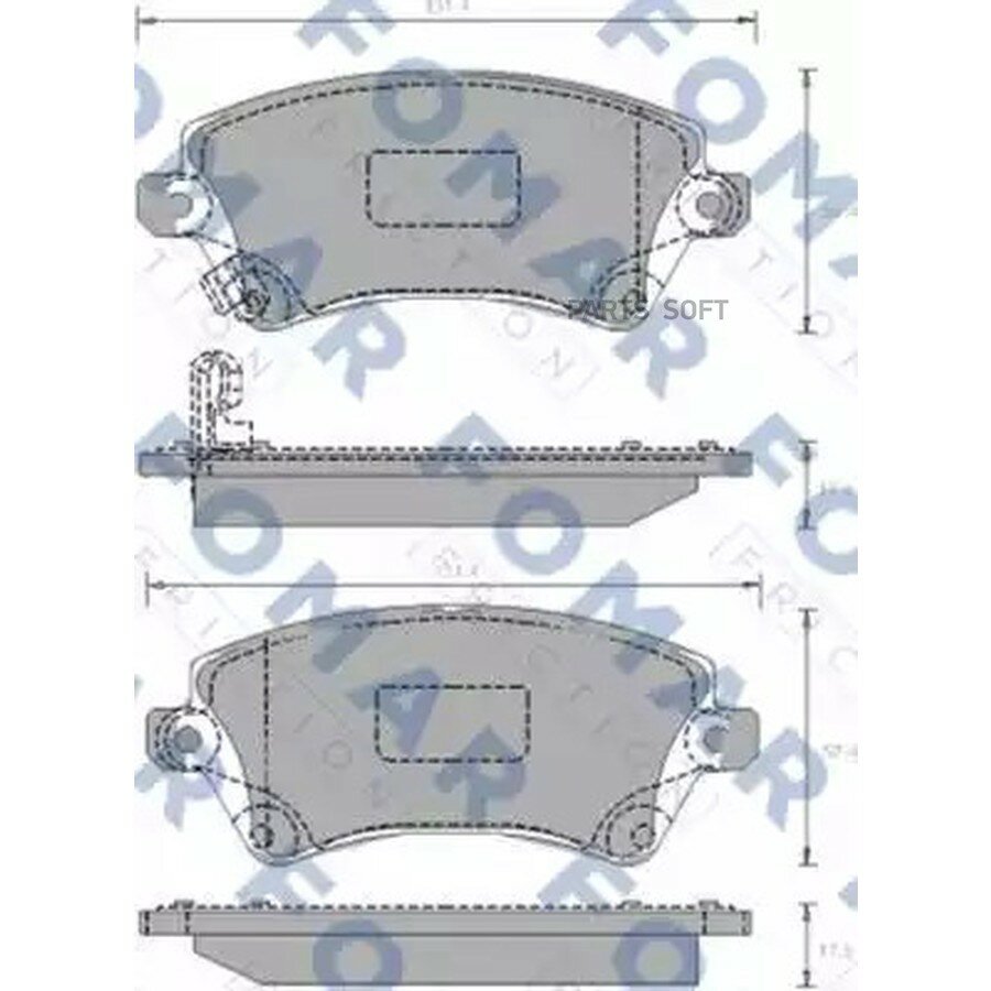 FOMAR-FRICTION FO908981 FO 908981 колодки дисковые передние!\Toyota Corolla 1.4/1.6/2.0D 02> диск 15'