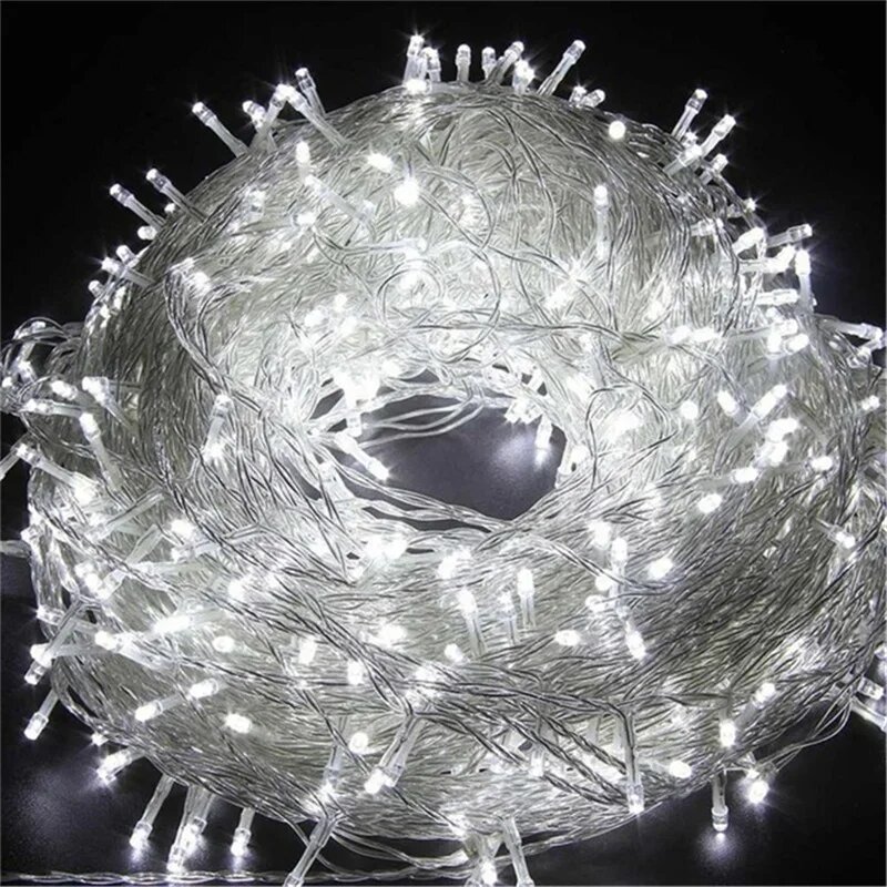 LED гирлянда 50м, 400 LED, белый свет, 220V