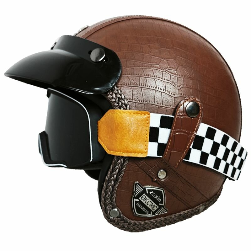 OKCMC Мотошлем, цвет: светло-зеленый, размер: L