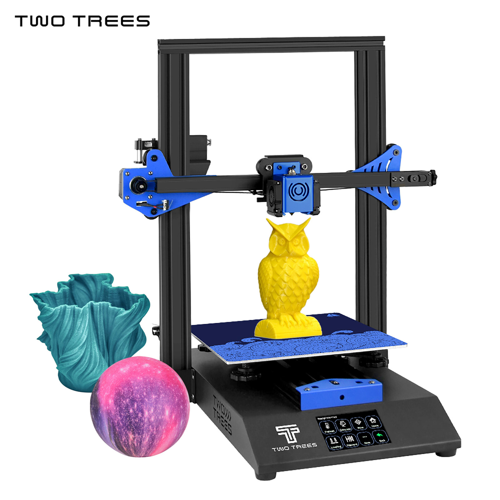 3D-принтер TWO TREES BLUER DIY, металлическая конструкция, размер печати 235x235x280 мм, сенсорный экран 3.5 дюйма