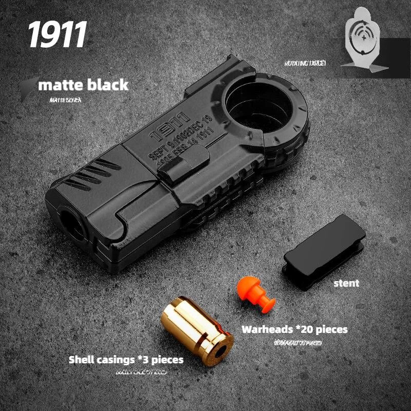 Металлическая трещотка-пистолет антистресс KOCK 17 Черный, 1911- matte black