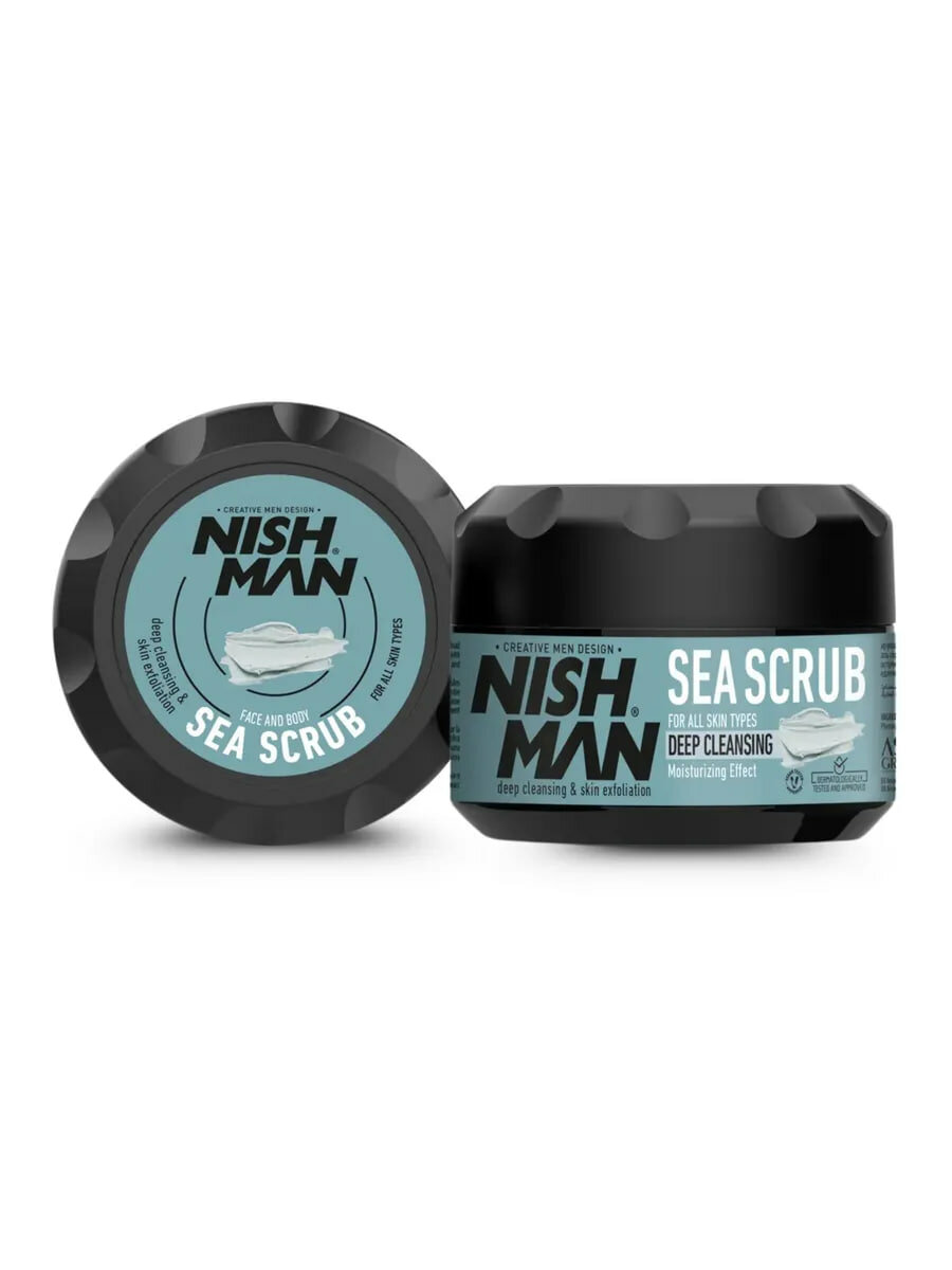 Скраб для лица NISHMAN C морской солью, отшелушивание, очищение, 300 г