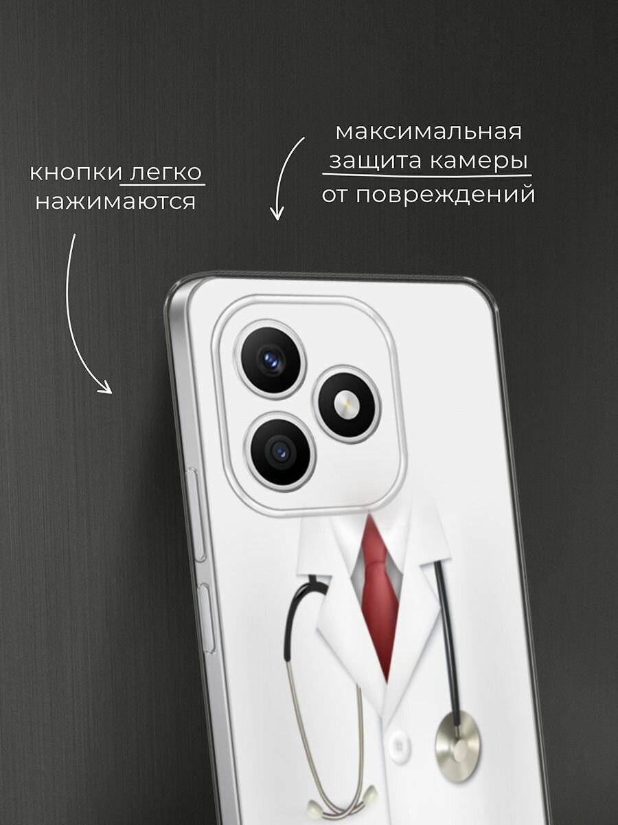 Силиконовый чехол на Honor X8d / Хонор X8d с принтом Халат врача — фото 1