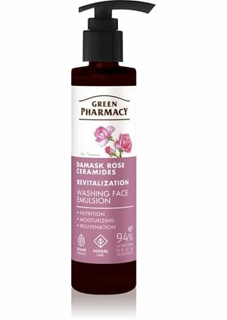 Средство для умывания Green Pharmacy Damask Rose & Ceramides Face Emulsion, 150 мл