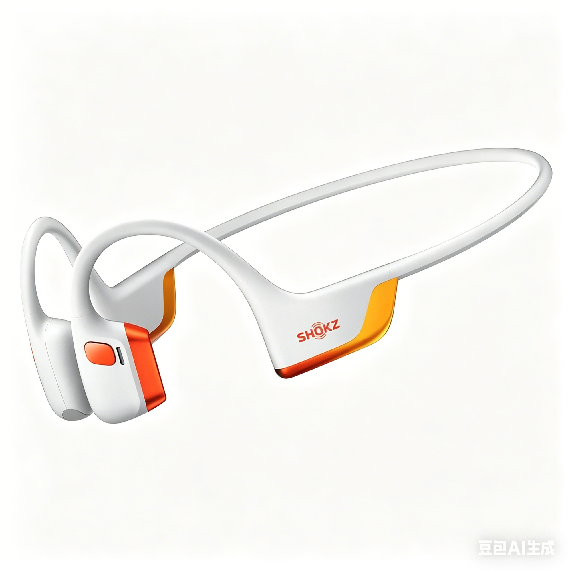 SHOKZ Наушники беспроводные с микрофоном Shokz OpenRun Pro 2, Bluetooth, USB Type-C, слоновая кость, оранжевый