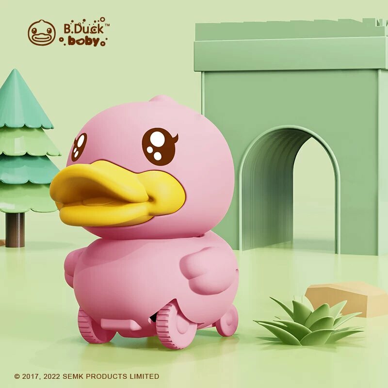 Инерционная машинка B.Duck, маленькая желтая уточка, детская игрушка, подарок для малышей, забавная машинка с откатным