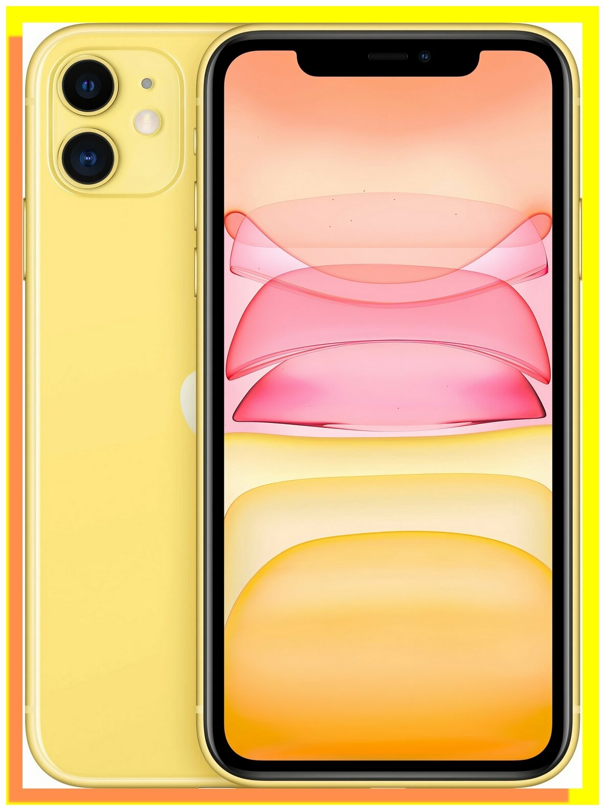 Смартфон Apple iPhone 11, 4ГБ/128ГБ, 4G, Dual nano-SIM, Желтый/Yellow