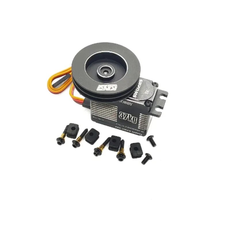 Kingmax SW02BS-77g 37 кг см Цифровые стальные шестерни Сервопривод парусной лебедки Прочные стальные шестерни Сверхдолгий срок службы Высококачественный бесщеточный двигатель