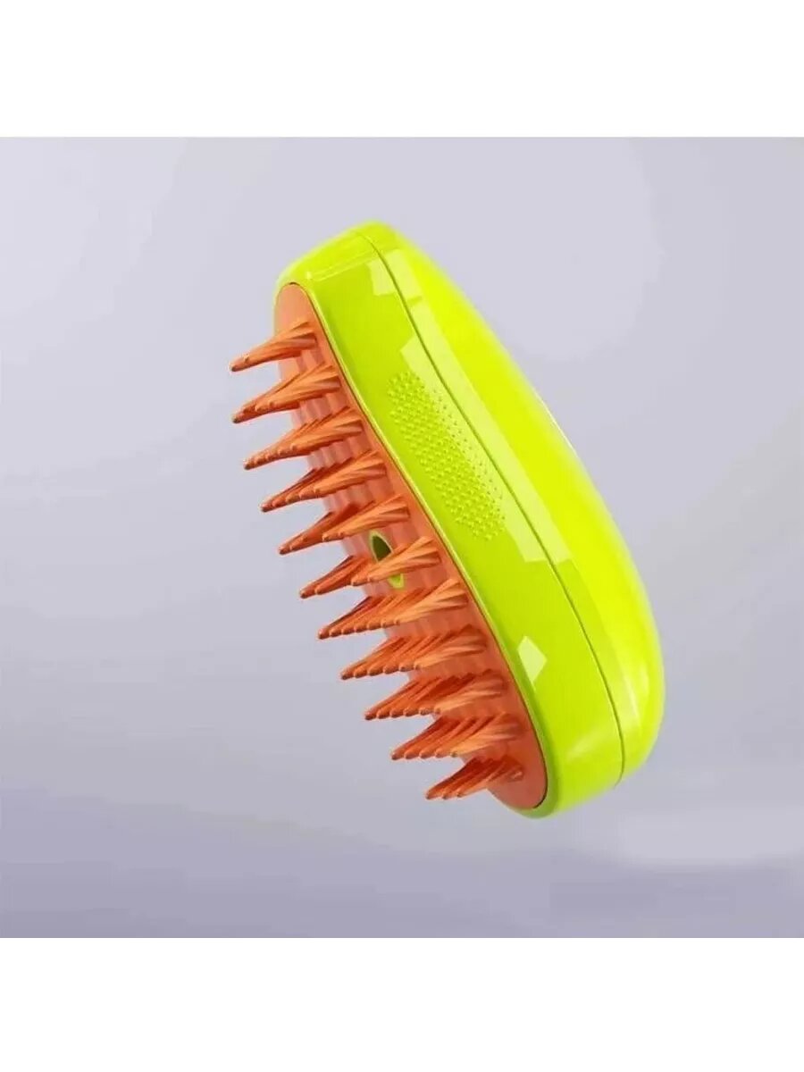 Паровая щетка PET BRUSH, для собак и кошек, защита от перегрева, зеленая