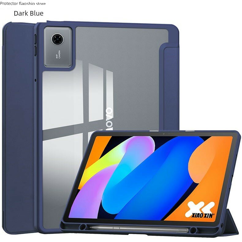 Защитный чехол для планшета Lenovo Idea Tab Tablet 11 дюймов с отделением для ручки и полной защитой, глубокий синий
