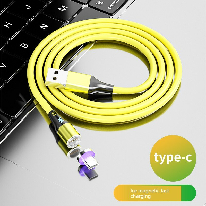 Type-C магнитный зарядный кабель с силиконовой оболочкой, 2м, нарцисс для Android, быстрая зарядка, мощный магнитный