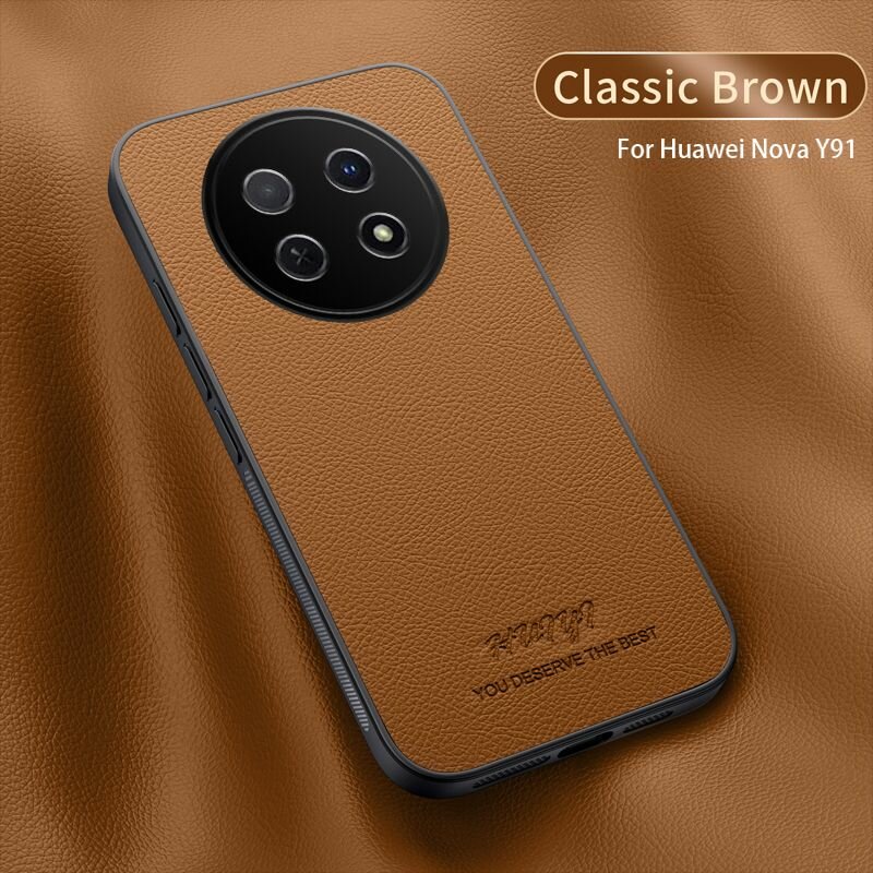 Чехол для Huawei Nova Y91 / Хуавей Нова Ю910 Высококачественная кожа антиударный чехол