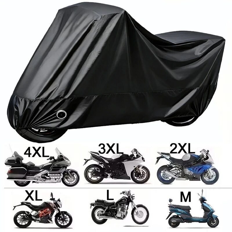 Черный чехол для мотоцикла 4XL (2300-2600 мм)