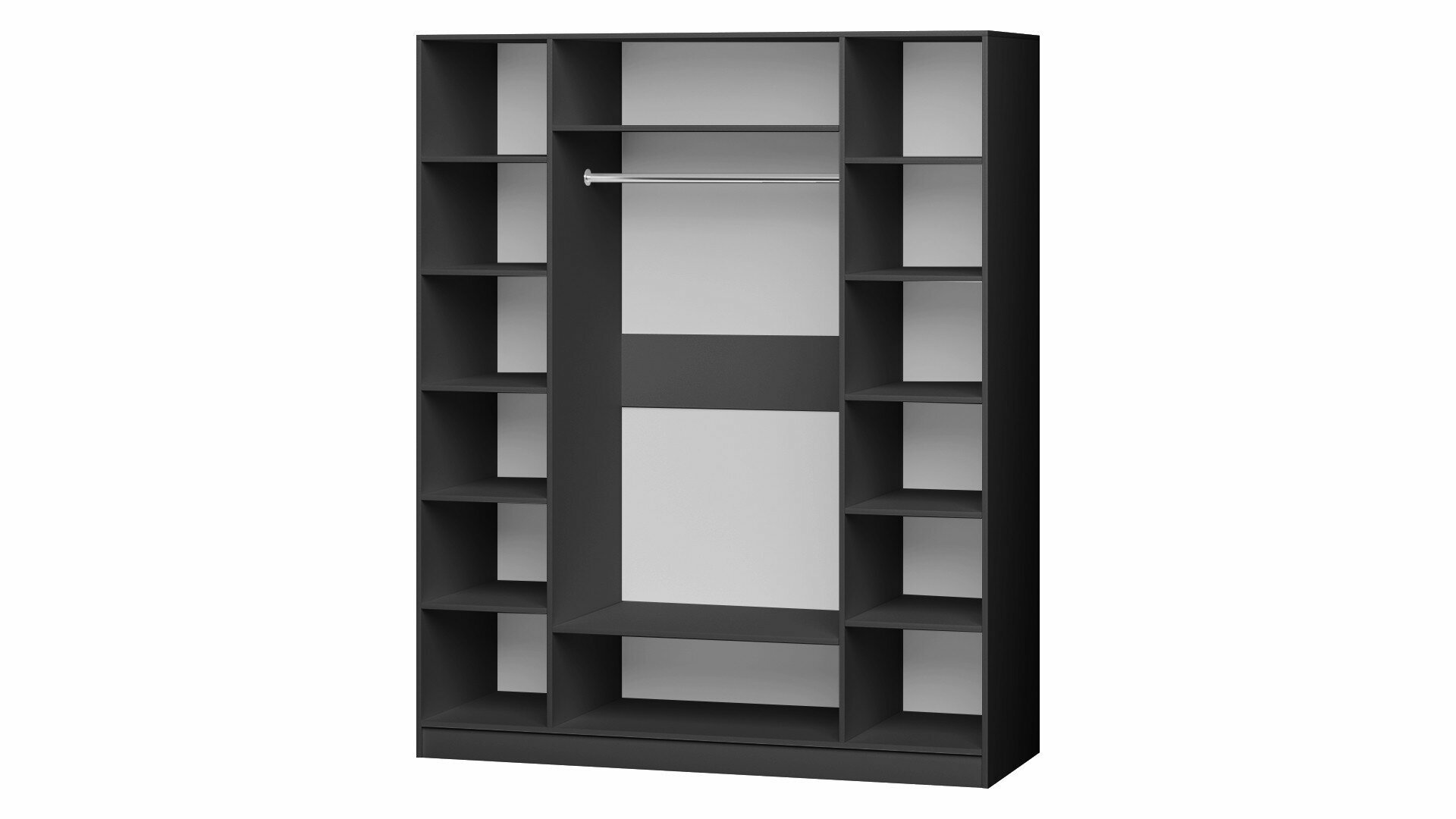 Корпус шкафа распашного Купе Гардеробной 4.1 Черныи 0190 PE NW 140*45*200 см GOODFORM