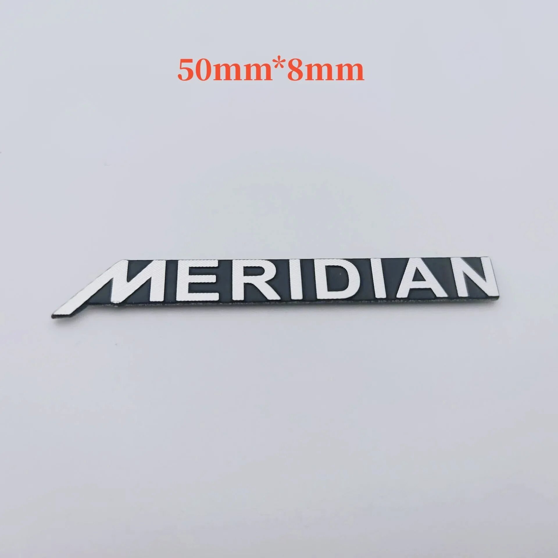 Наклейка, шильдик, значок MERIDIAN 5 см на 0,5см эмблема Hi-Fi аудио, центр, ТВ(2 штуки)