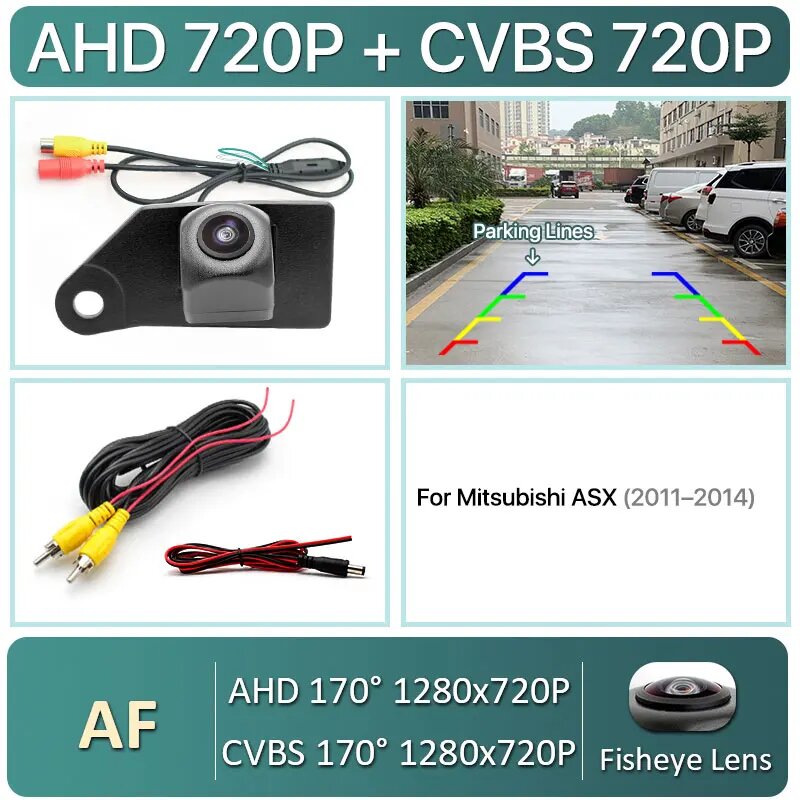 Камера заднего вида AHD 720P CVBS 720P для Mitsubishi ASX 2011-2014